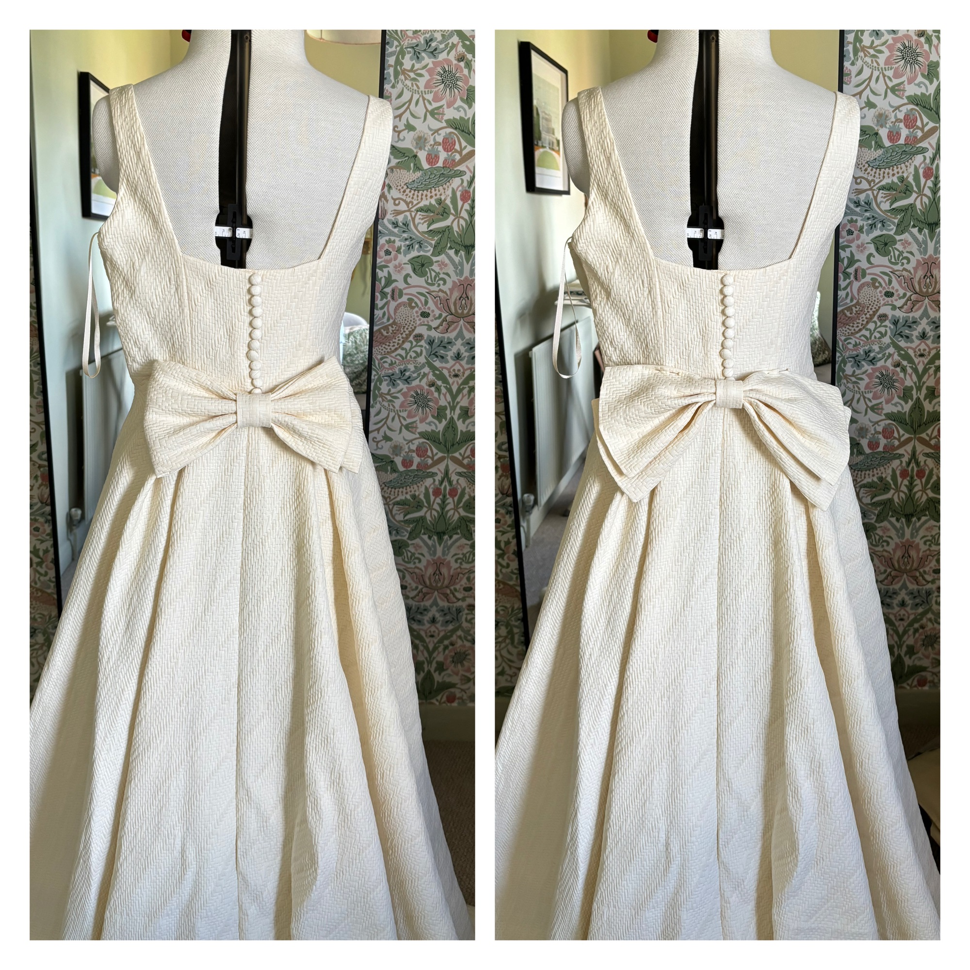 Making my wedding dress – part 5: The bow journey & accessories – Kate Eva